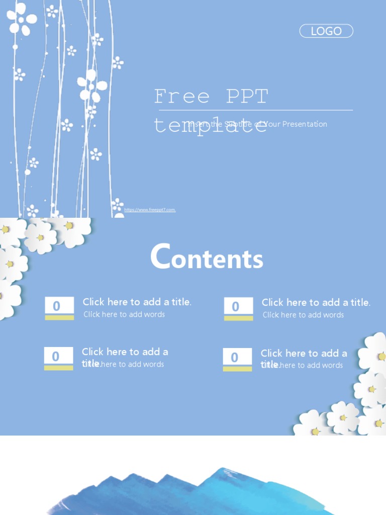 Free PPT Template: Insert The Subtitle of Your Presentation | PDF ...
