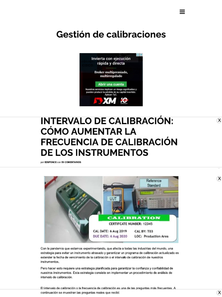 Intervalos de Calibracion | PDF
