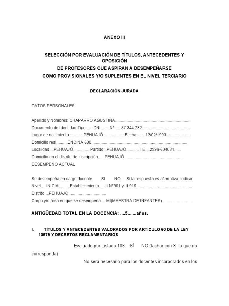 ANEXO III - Res5886 03 | PDF | Maestros