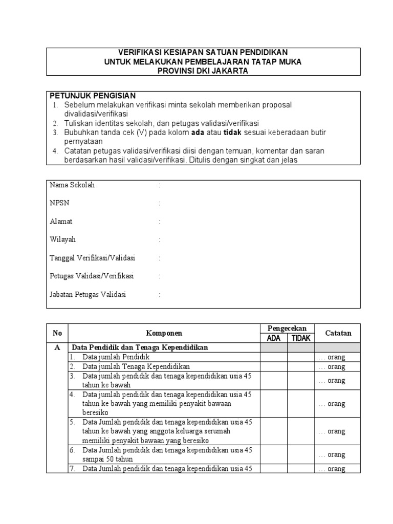 Form Verifikasi | PDF