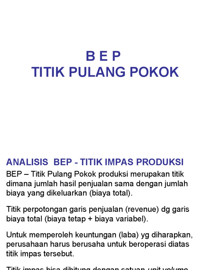 BEP Multiple Product | PDF