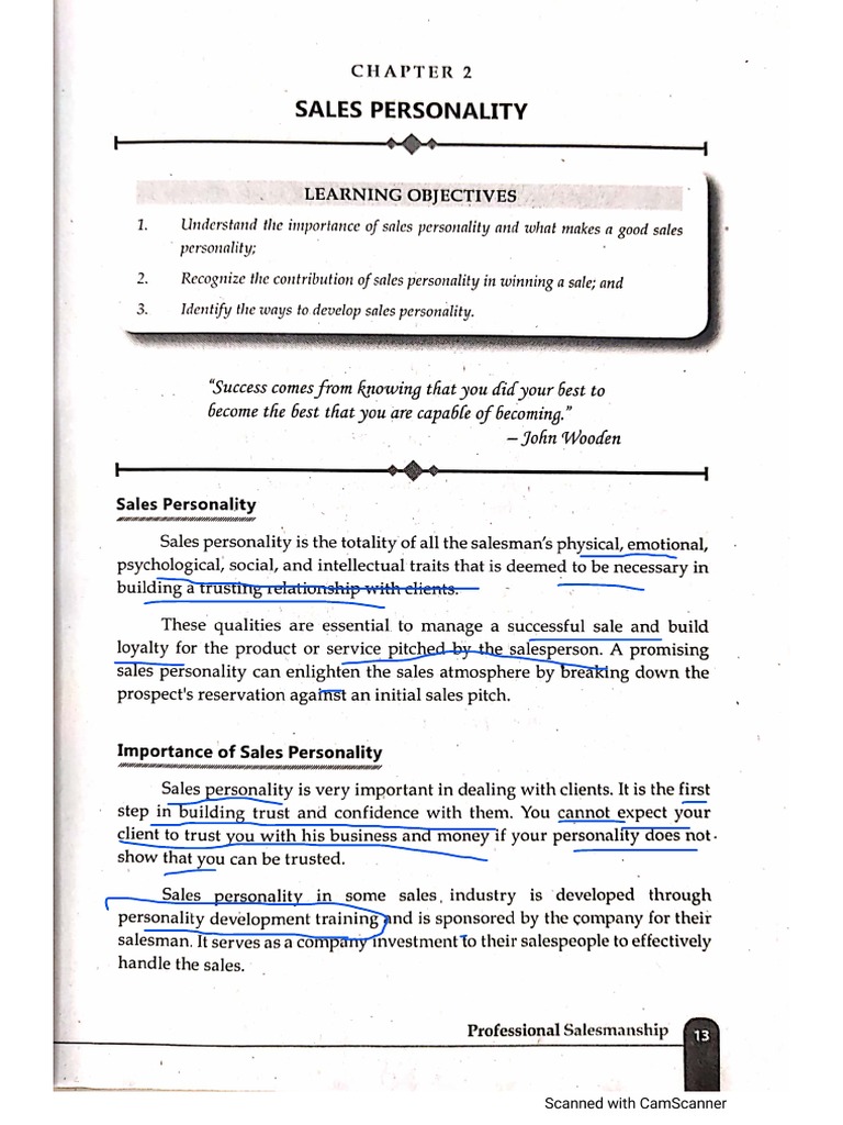 Sales Personality | PDF