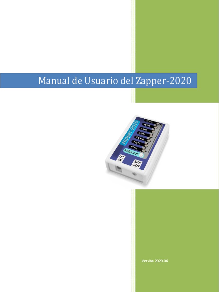 Manual Zapper 2020 | Descargar gratis PDF | Frecuencia | Olas