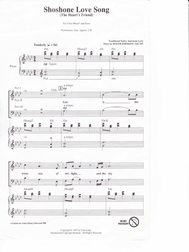 Shoshone Love Song | PDF