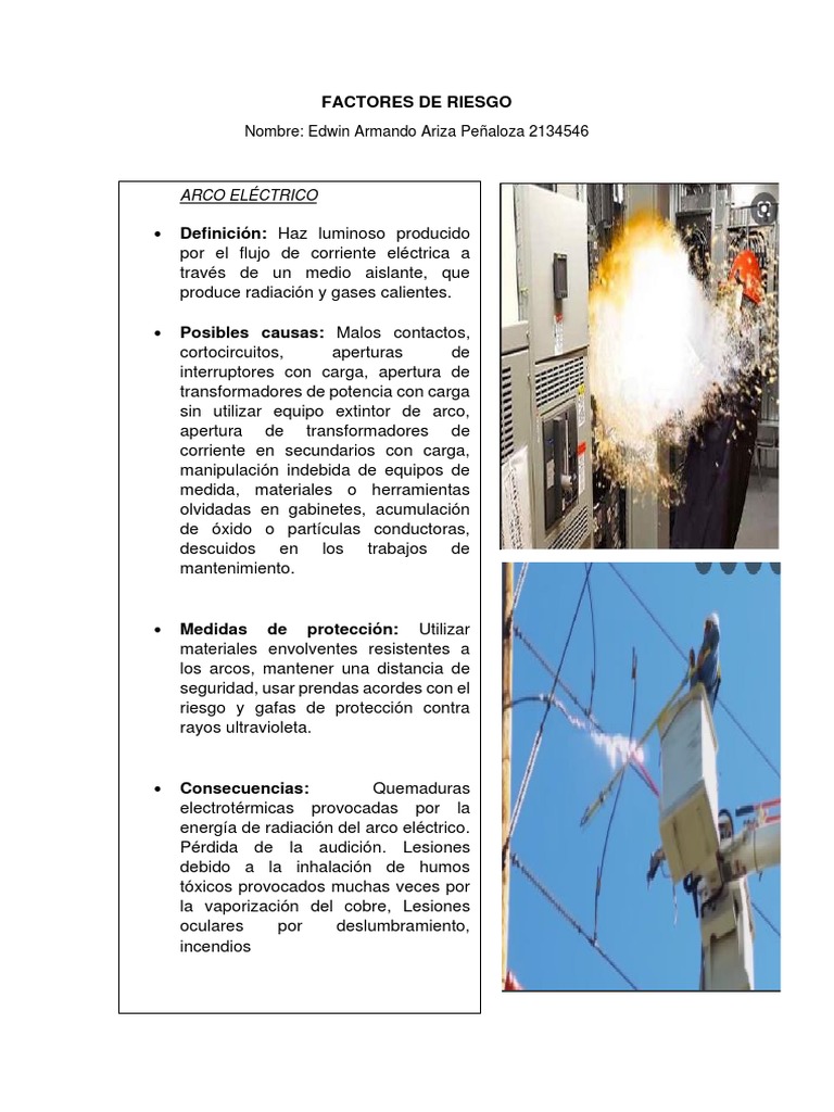 Factores De Riesgo Pdf Electricidad Ingenieria Eléctrica