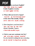Basic Karen Language Guide: Getting To Know Someone | PDF