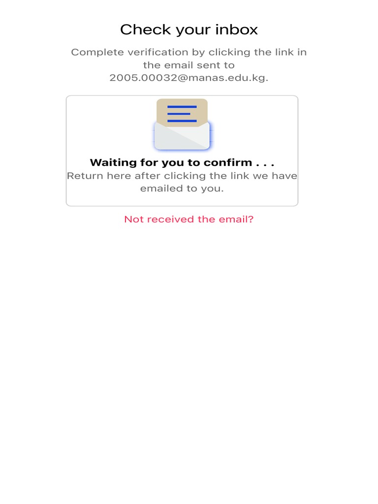 Check Your Inbox: Waiting For You To Confirm - . | PDF