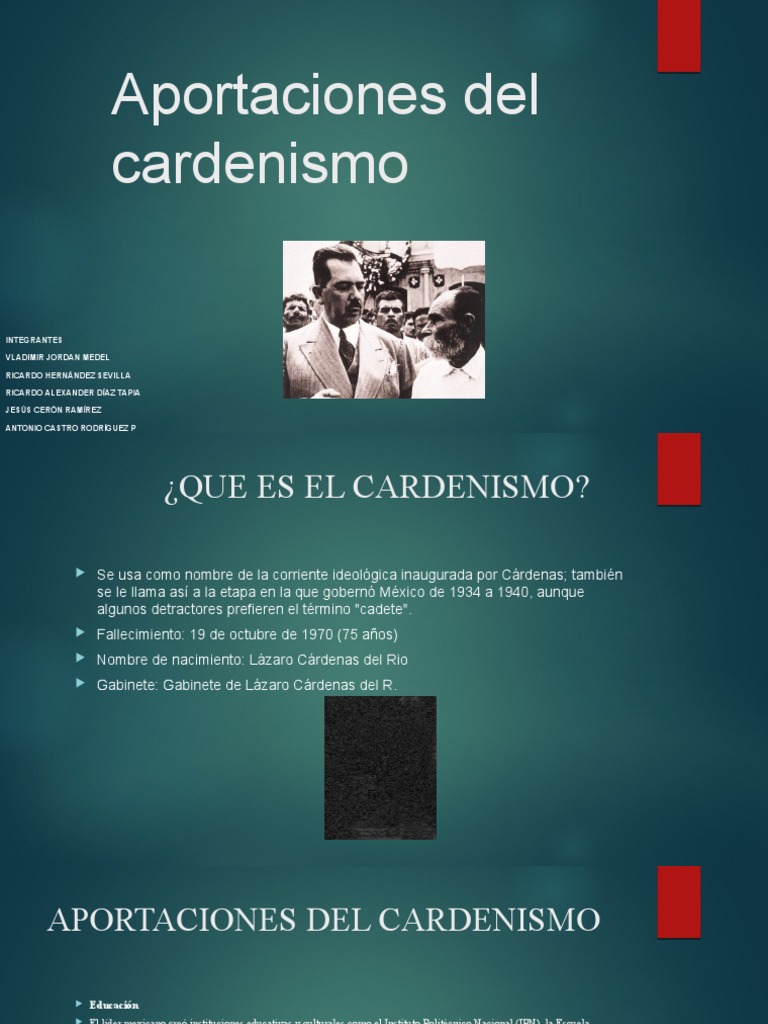 Aportaciones Del Cardenismo En México Pdf
