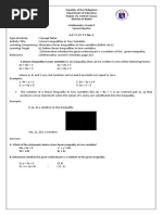 MATH MELCs Grade 8 | PDF | Equations | Quadratic Equation