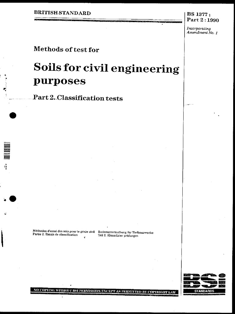 BS 1377 - Part2 | PDF