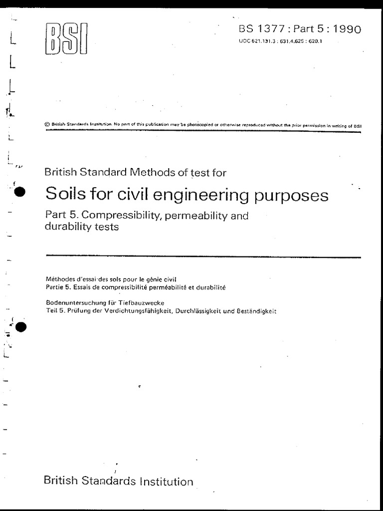 BS 1377 - Part 5 | PDF