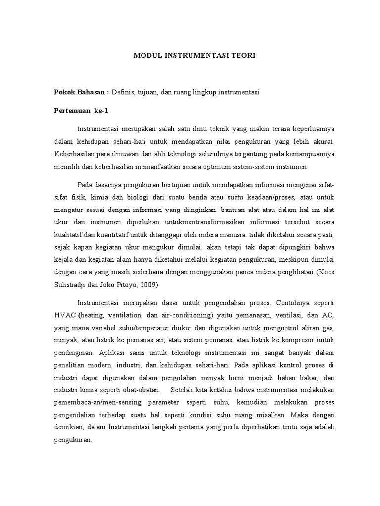 Modul Intrumen Teori | PDF