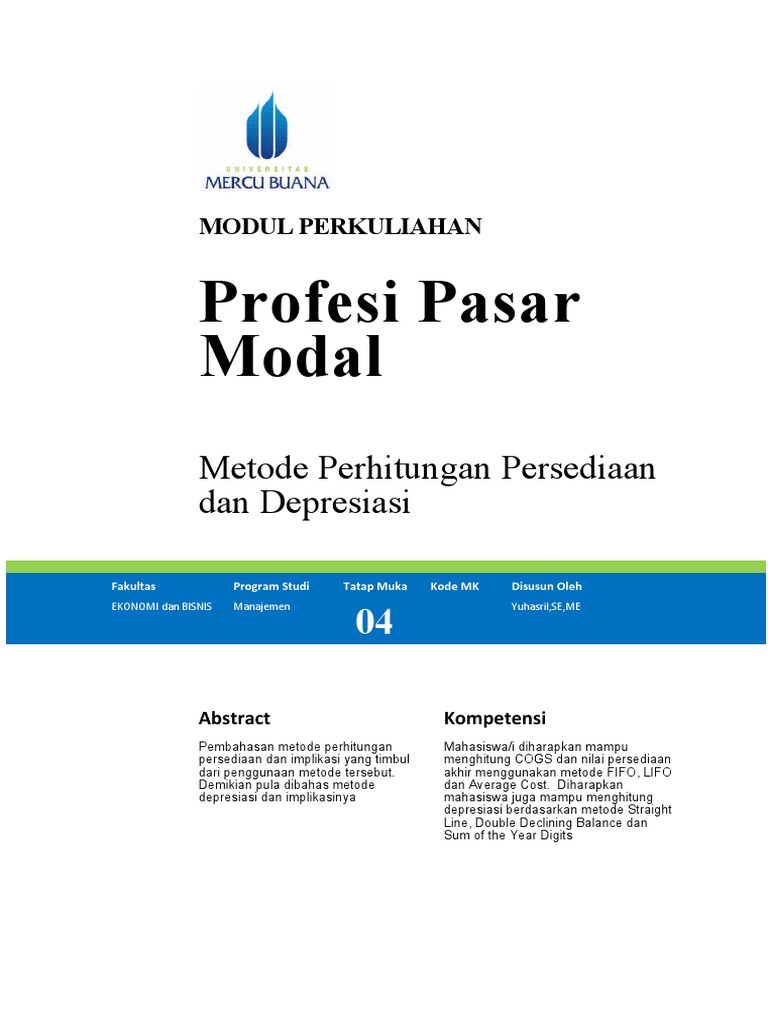 Modul 4 - Metode Perhitungan Persediaan Dan Depresiasi | PDF