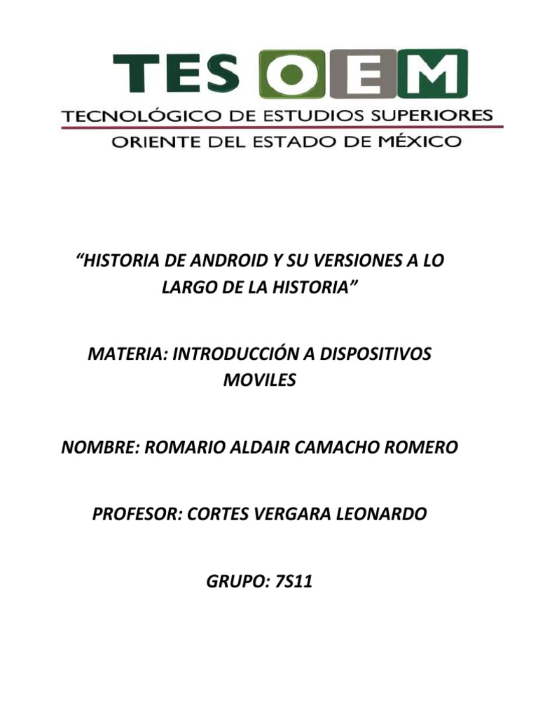 Historia de Android y Su Versiones A Lo Largo de La Historia | PDF ...