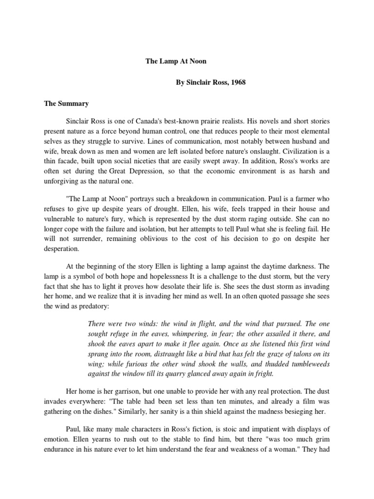 The Lamp at Noon | PDF | Narration