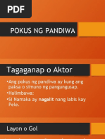 Pokus NG Pandiwa (Tagaganap at Layon) | PDF