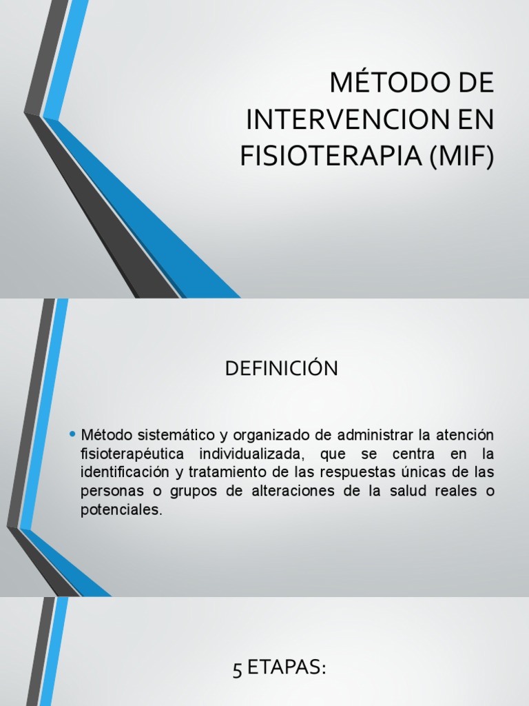 Método de Intervencion en Fisioterapia (Mif) | PDF | Terapia física | Enfermedades y trastornos
