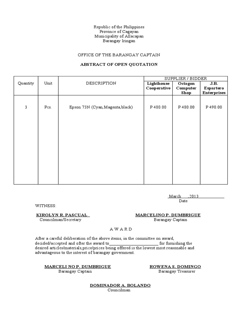 Abstract of Open Quotation. | PDF