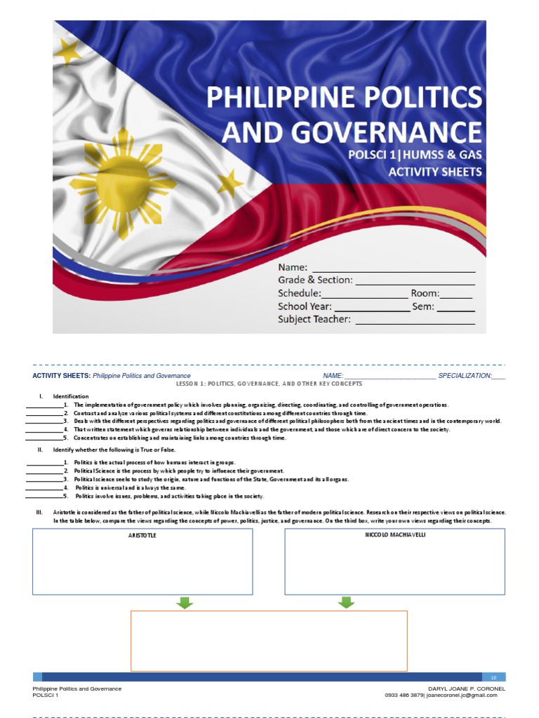 PPG - Module 1 Activity Sheets - Module Batch 1 | PDF | Science ...