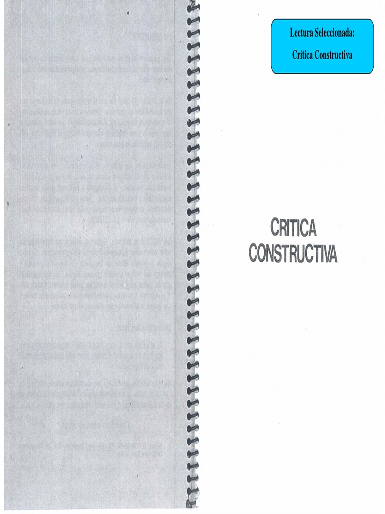 Critica Constructiva | PDF