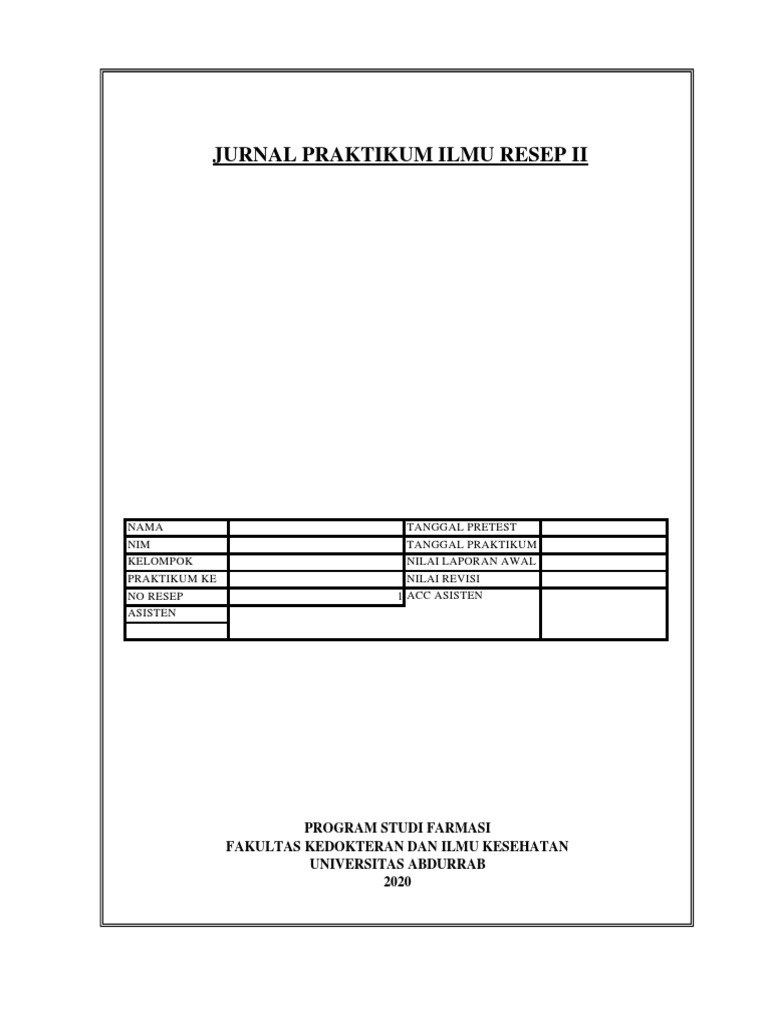 ANALYSIS OF A PRESCRIPTION JOURNAL | PDF