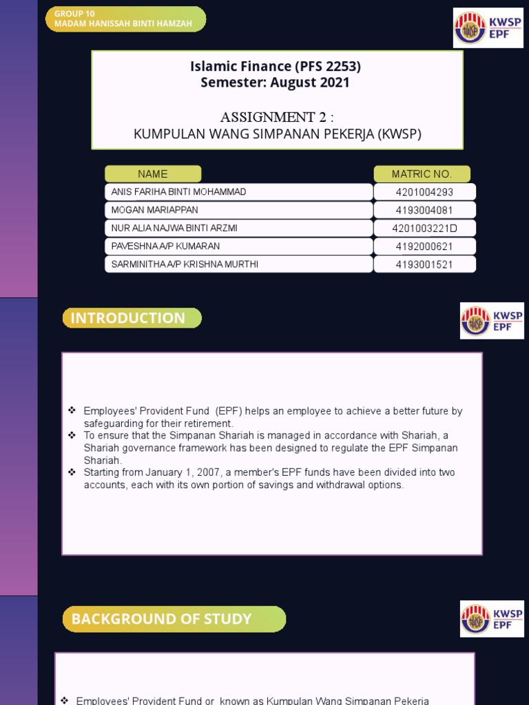 Assignment 2:: Islamic Finance (PFS 2253) Semester: August 2021 | PDF | Economies | Financial ...