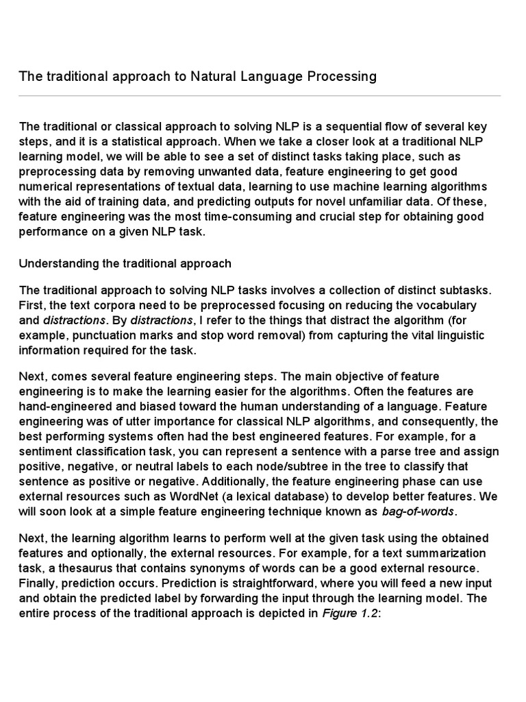 The Traditional Approach To Natural Language Processing | Download Free ...