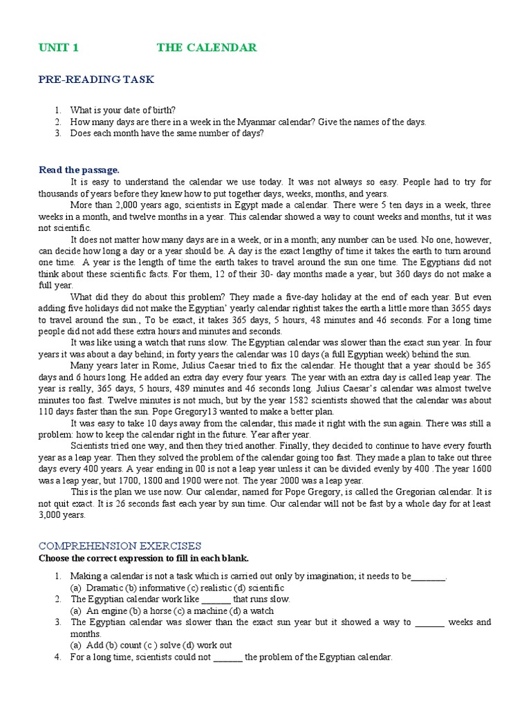 Understanding the Gregorian Calendar | PDF | Grammatical Number | Verb
