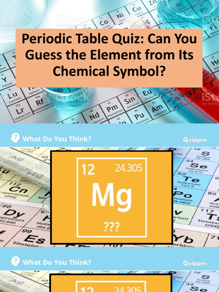 Can You Guess the Element from Its Chemical Symbol | PDF | Metals ...