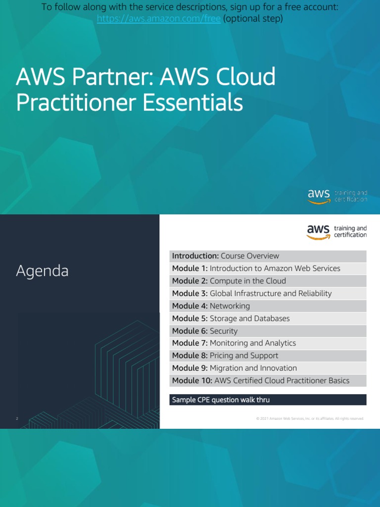 AWS Partner - AWS Cloud Practitioner Essentials | PDF | Amazon Web ...
