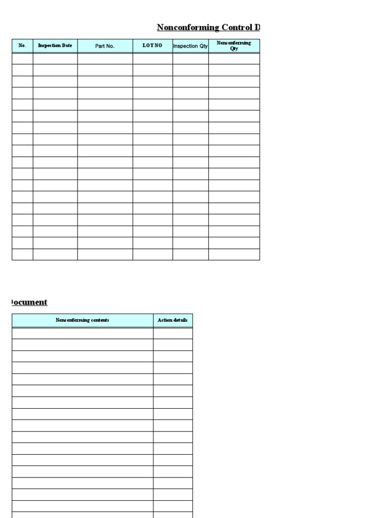 Daily Rejection Check Sheet Pdf
