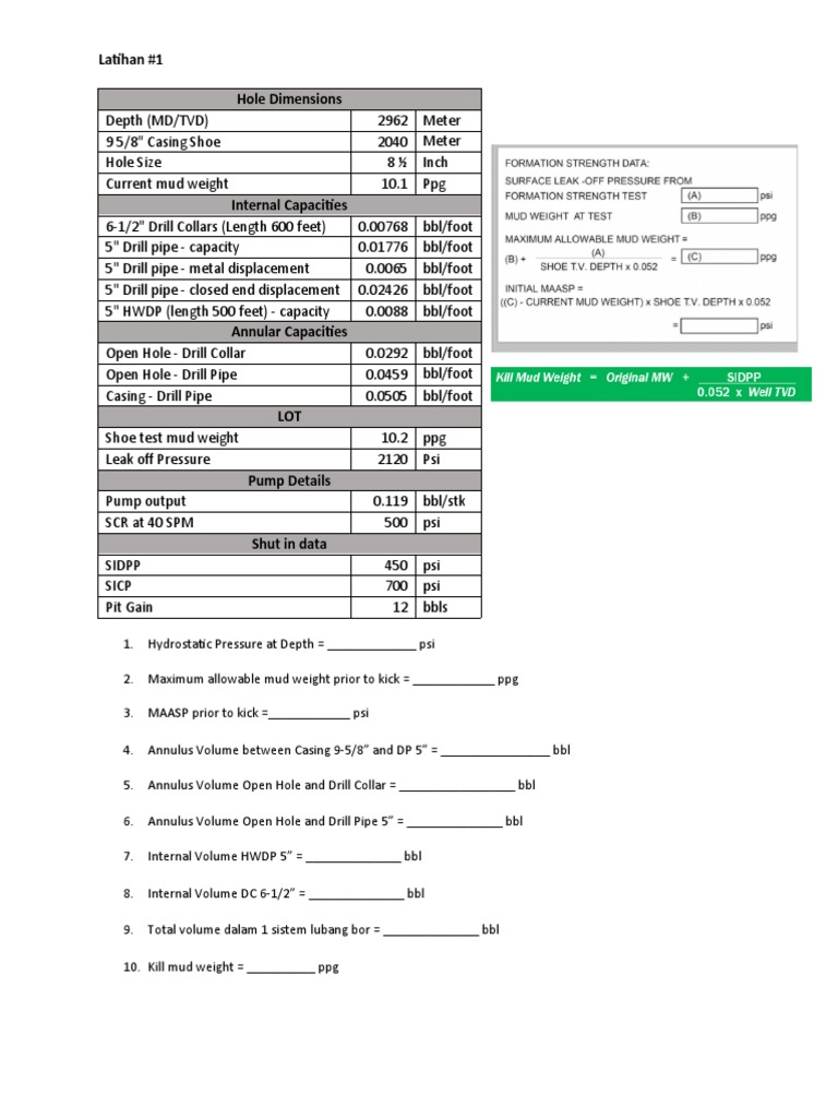 Drilling Operations and Calculations Guide | PDF | Casing (Borehole ...