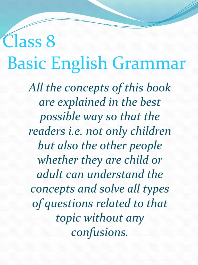 Class 8 Basic English Grammar | PDF | Verb | Clause