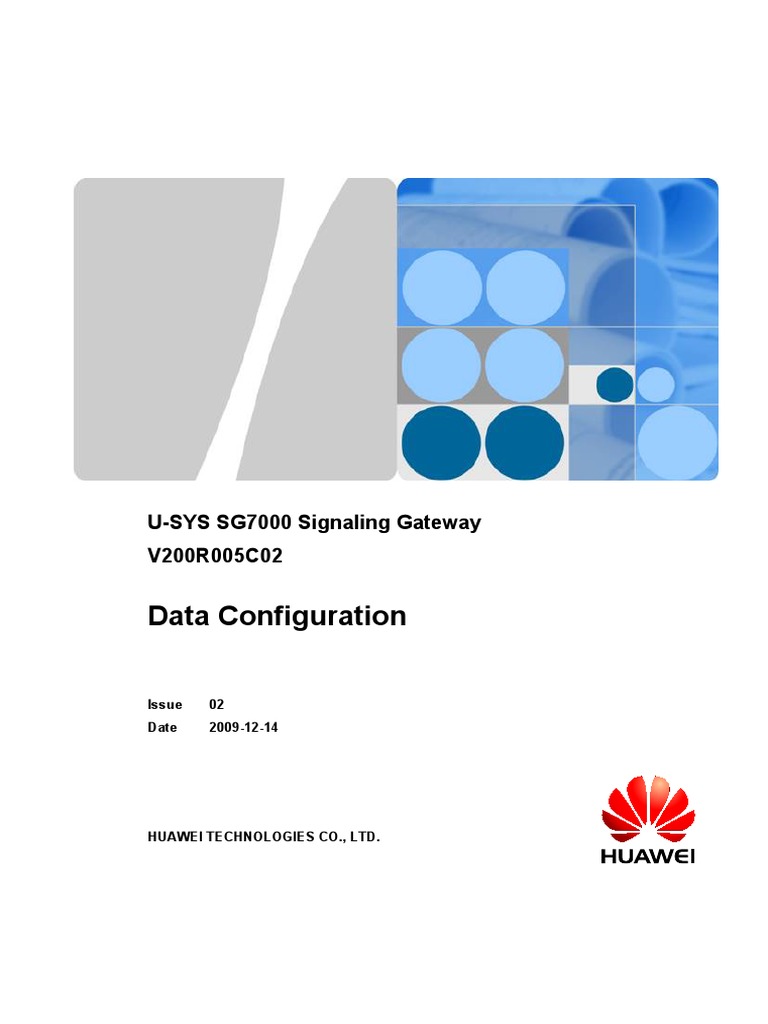 SG7000 Data Configuration (V200R005C02 - 02) | PDF | Computer Network ...