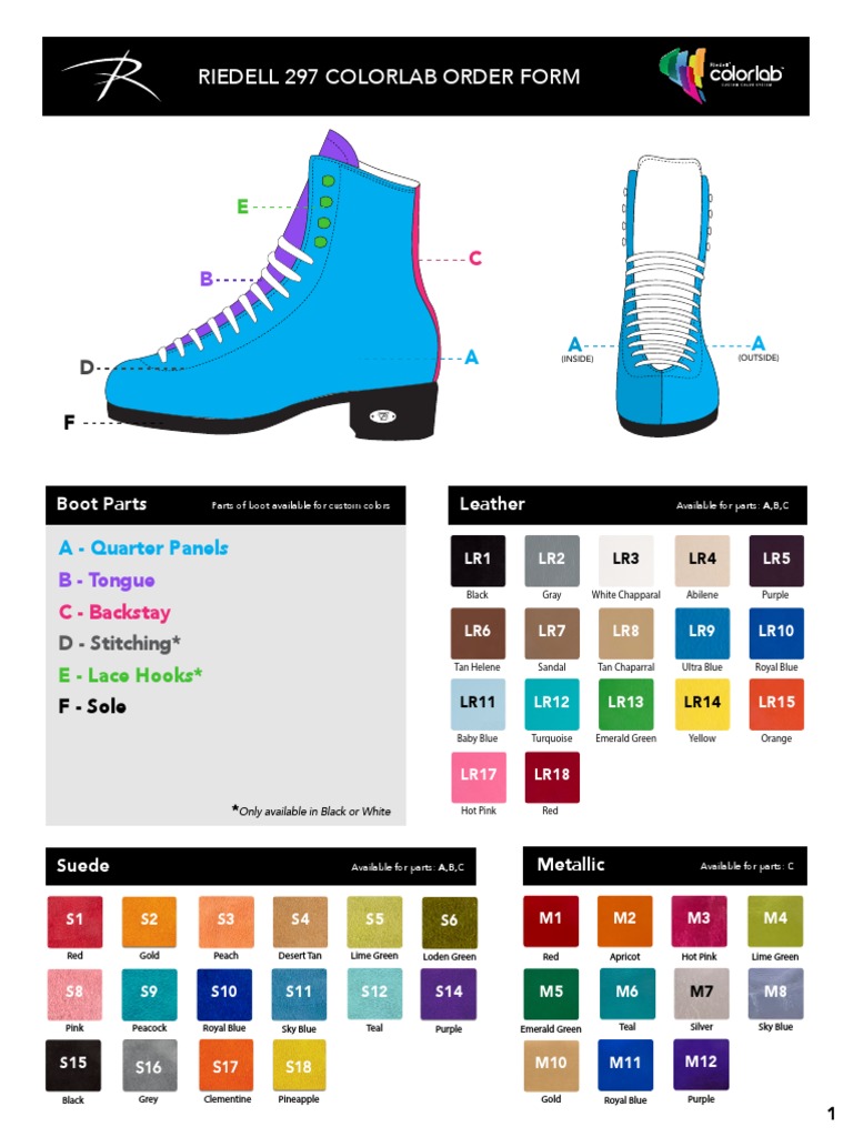 Riedell 297 ColorLab Order Form | PDF | Color
