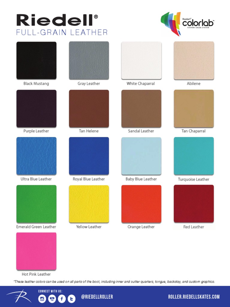 Riedell ColorLab Leather Colors July2021 | PDF | Image Processing ...