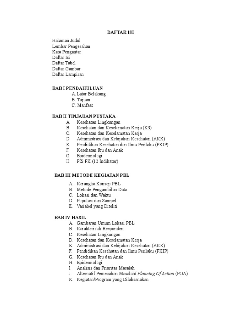 Format Laporan PBL | PDF