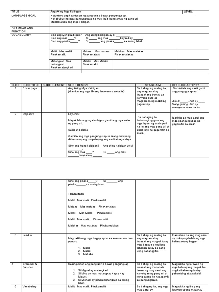 Grade 3 - Filipino - Panguri | PDF