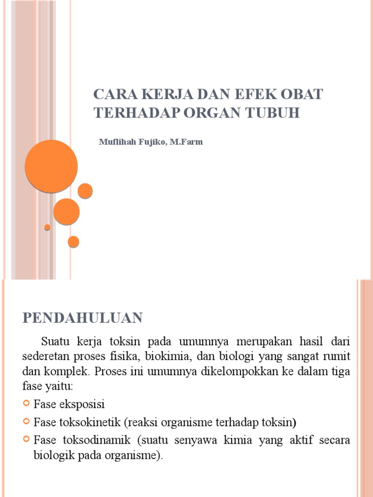 Part 2 - CARA KERJA DAN EFEK OBAT (TOKSIK) | PDF