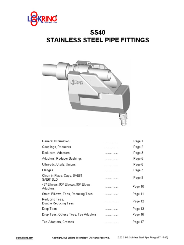 6.02 SS40 Stainless Steel Pipe Fittings | PDF | Equipment | Mechanical ...