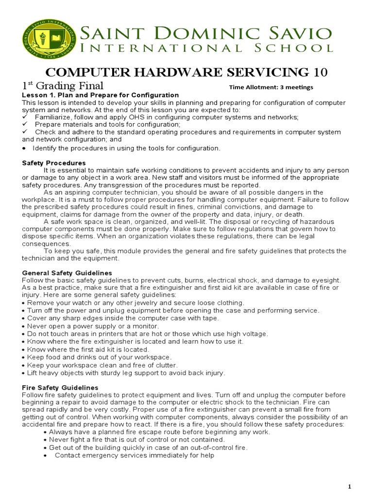 Preparing for Computer Hardware Configuration: An Overview of Safety ...