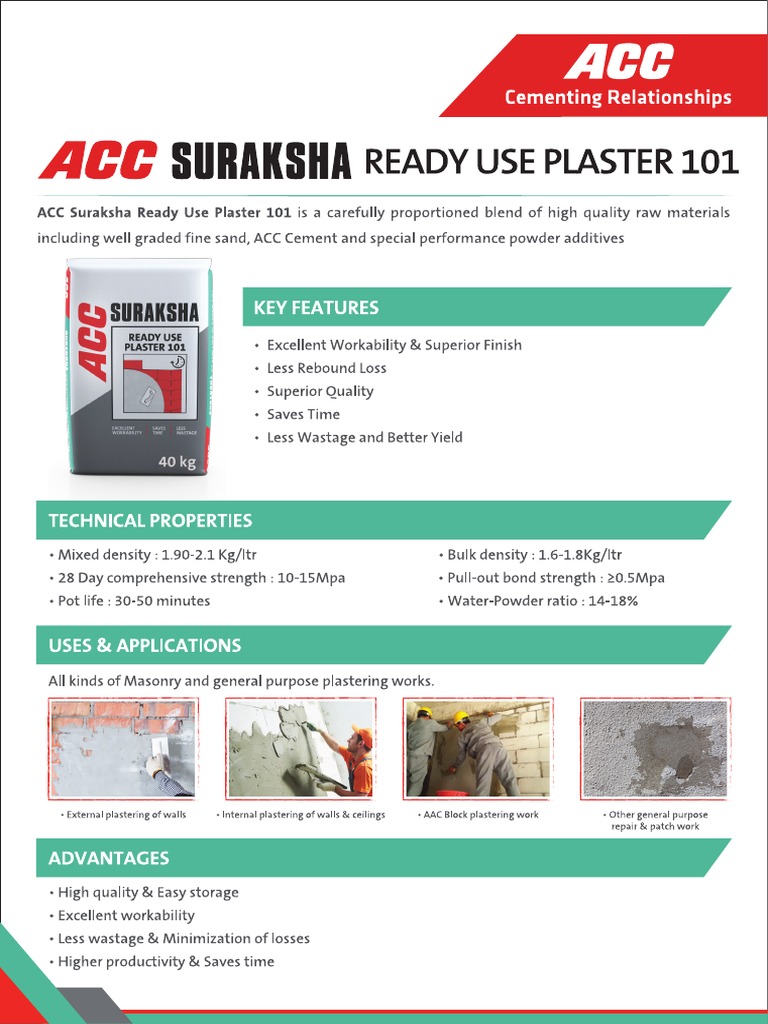 Acc Ready Use Plaster | PDF
