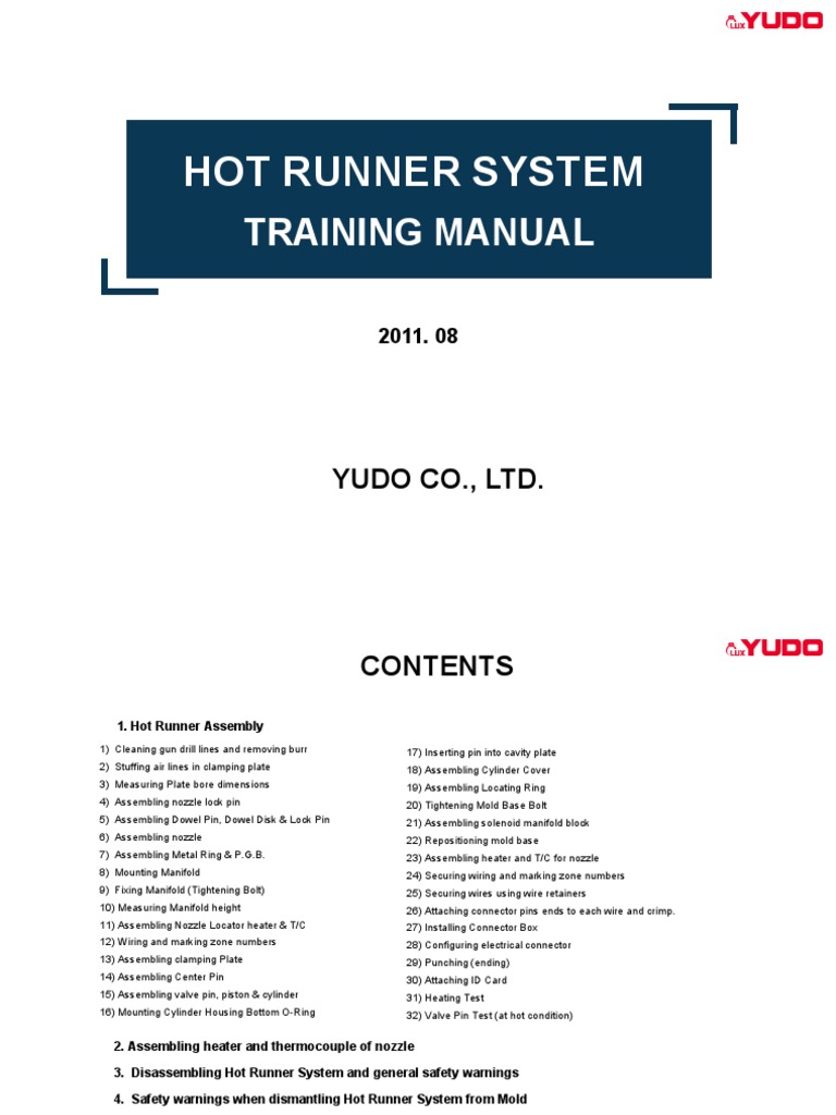Hot Runner System: Training Manual | PDF | Valve | Electrical Connector