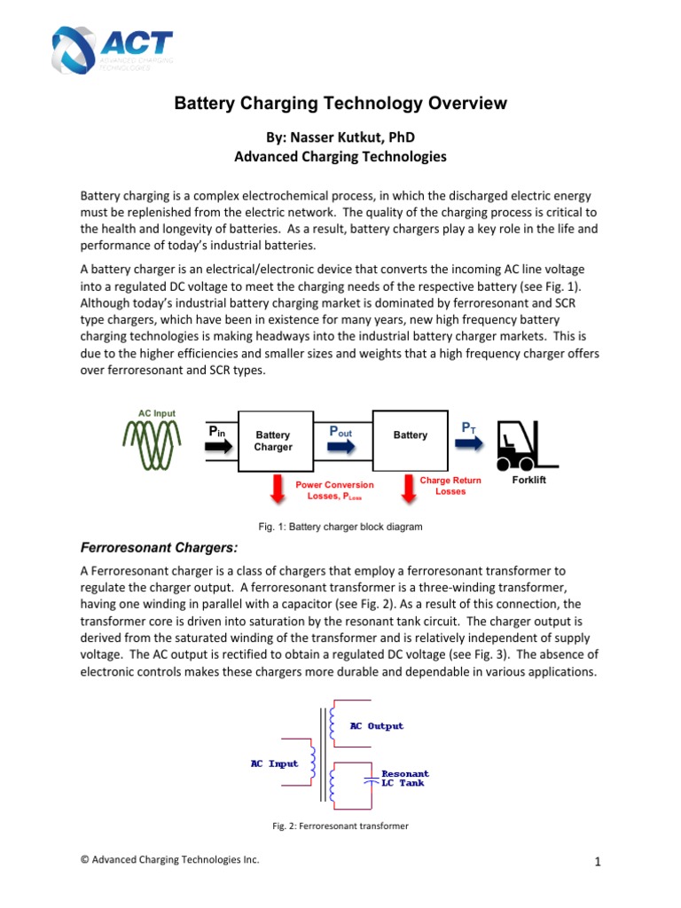 ACT White Paper Battery Charging Technology Overview | PDF | Rectifier ...