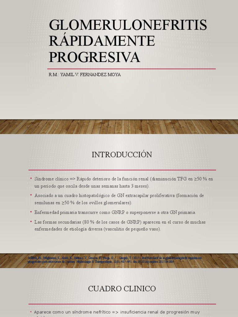 Glomerulonefritis Rápidamente Progresiva | PDF | Medicina Interna | Nefrología
