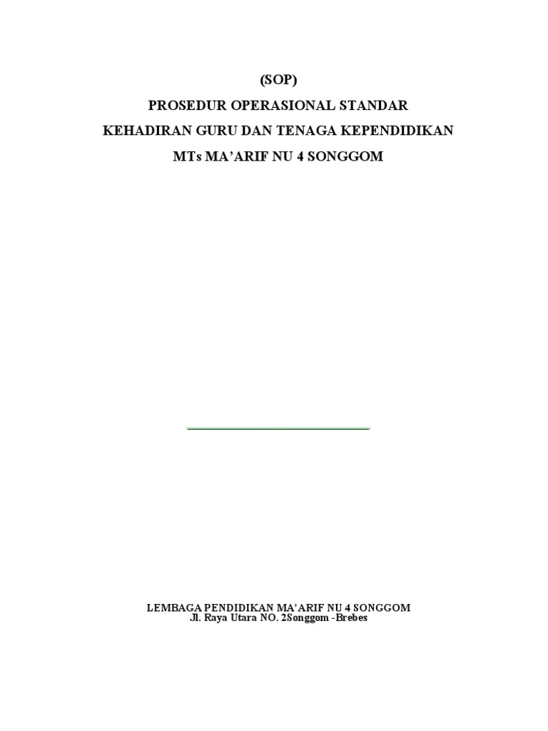 Sop Guru Tendik | PDF