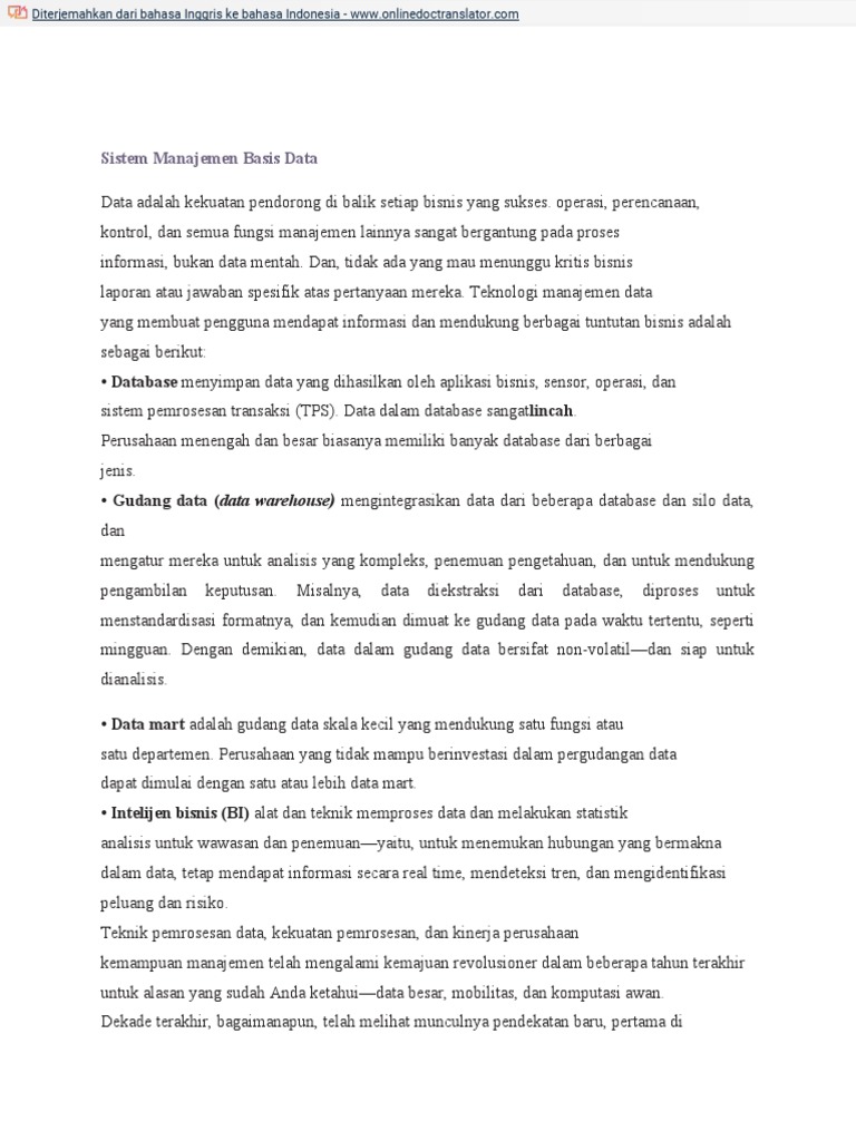 MANAJEMEN BASIS DATA MODERN | PDF