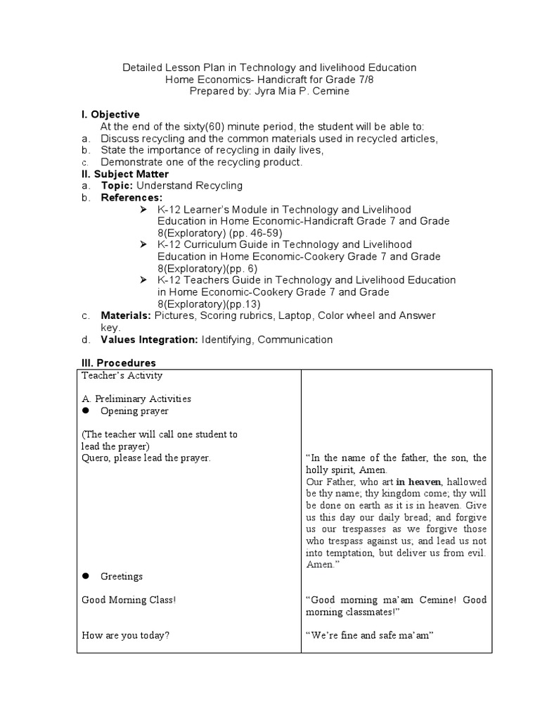 Recycling in Handicraft Education | PDF | Recycling | Waste