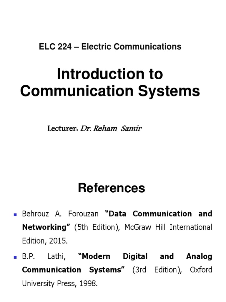 1 Introduction To Communication System | PDF | Modulation ...
