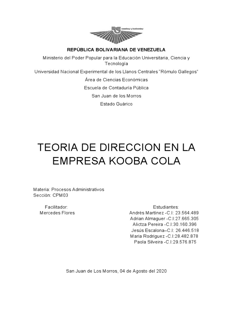 Direccion y en Kooba Cola | PDF